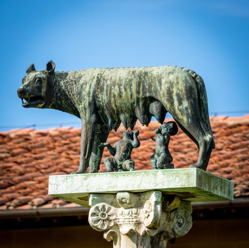 Loup De Romulus, De Remus Et De Capitoline, Pise (Italie) Image stock ...