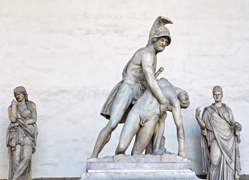 Statue De Menelaus Et De Patroclus Image stock - Image du vieux, pierre ...