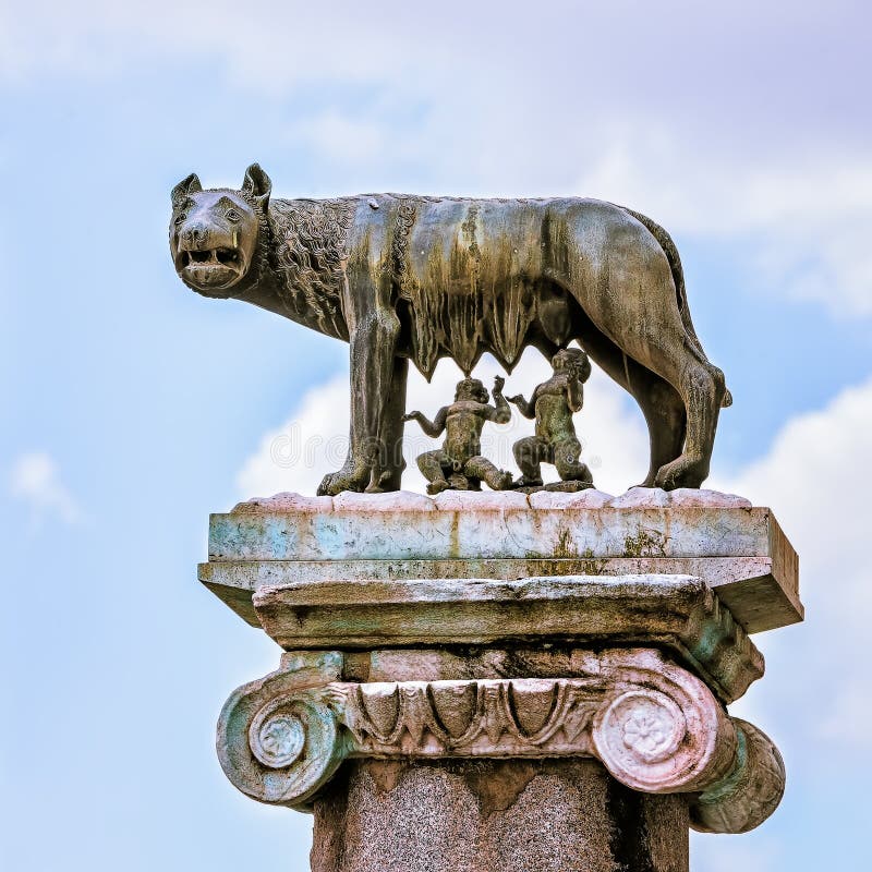 Statue De Romulus Et De Remus Photo stock - Image du capitole, culture ...
