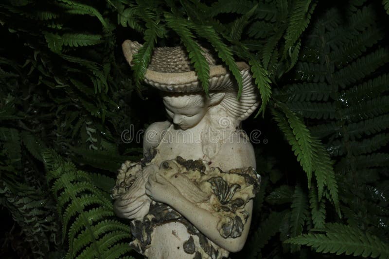 Statue with a dove stock image. Image of statue, hands - 98994955