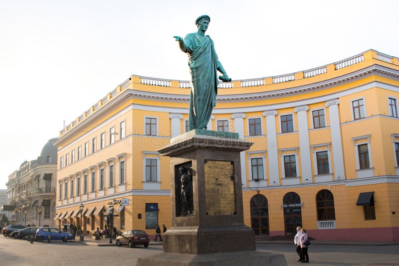 Statue of the Duc De Richelieu in Odesa Editorial Stock Image - Image ...