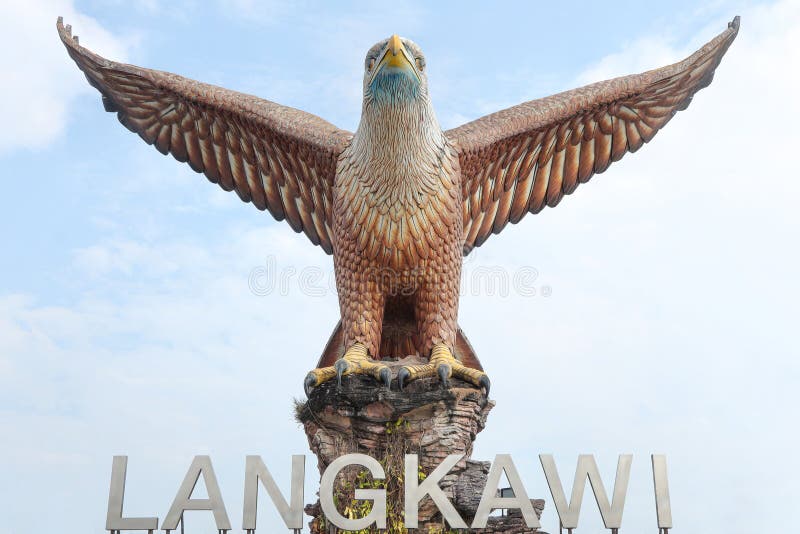 Statue at Eagle Square on Island Langkawi, Malaysia. Editorial Stock ...