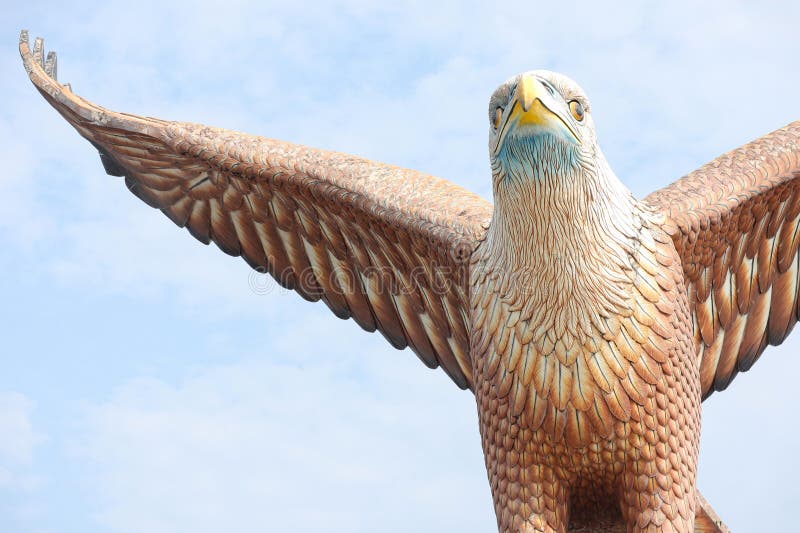 Statue at Eagle Square on Island Langkawi, Malaysia. Editorial ...
