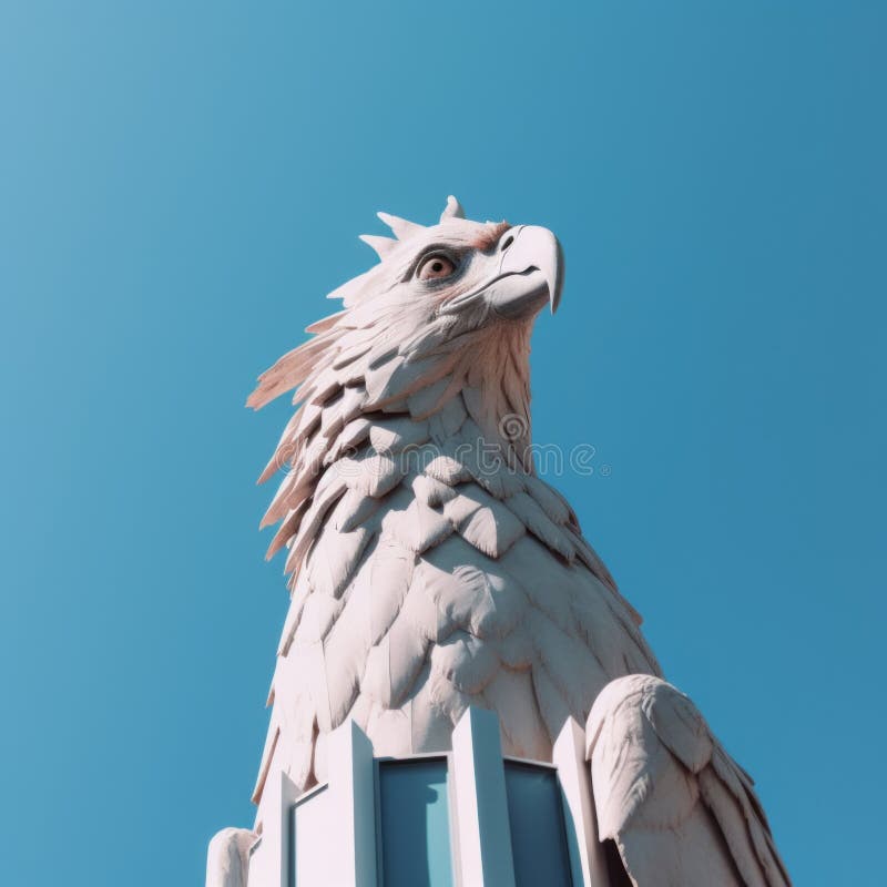 A Statue of an Eagle on Top of a Building. Generative AI Image. Stock ...