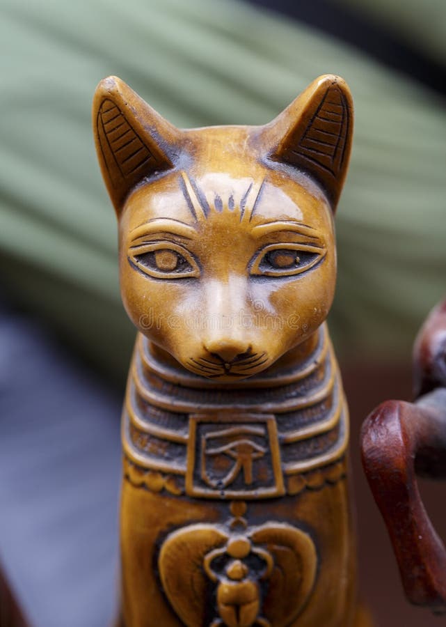 Statue of the Egyptian God Cat. Stock Image - Image of pharaoh, culture ...