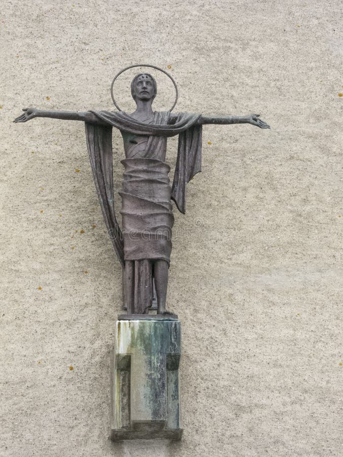 Statue at Entrance of Bodo Cathedral Editorial Stock Photo - Image of ...