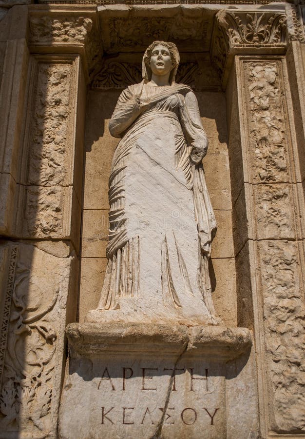 Statue from Ephesus, Turkey Stock Image - Image of ephesus, column ...