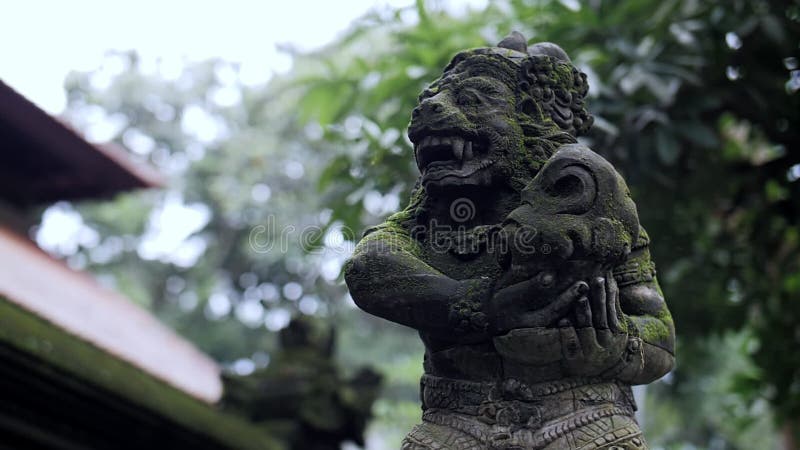Statue of an Evil Monkey in the Forest Stock Footage - Video of tourism ...