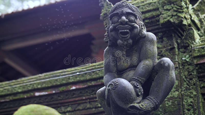 Statue of an Evil Monkey in the Forest Stock Video - Video of sacred ...