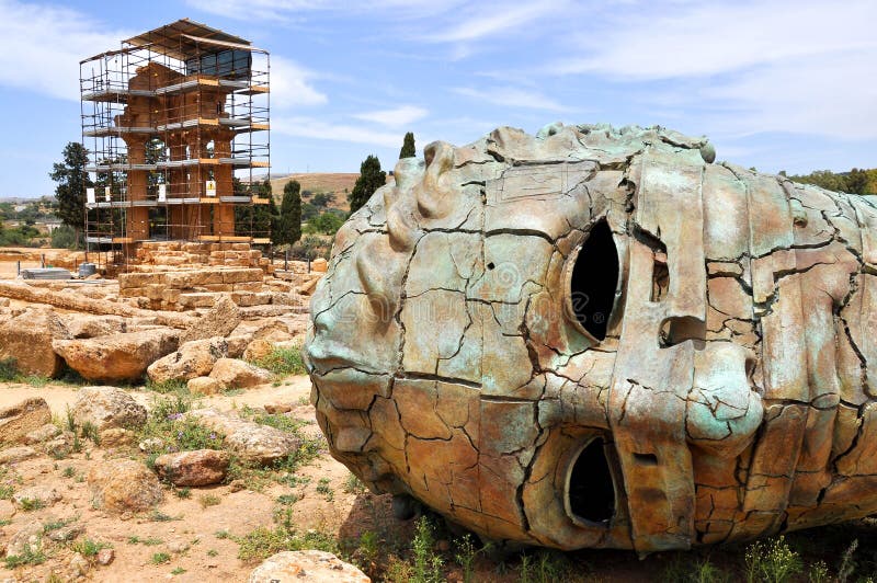 Statue Face stock photo. Image of palermo, ancient, excavation - 37111270