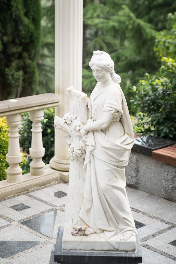 Statue of Flora. Ancient God of Greece. Outdoor Stock Photo - Image of ...