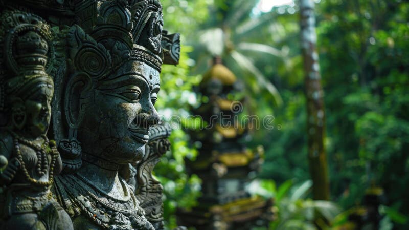 Statue in forest stock photo. Image of statue, greenery - 374723992