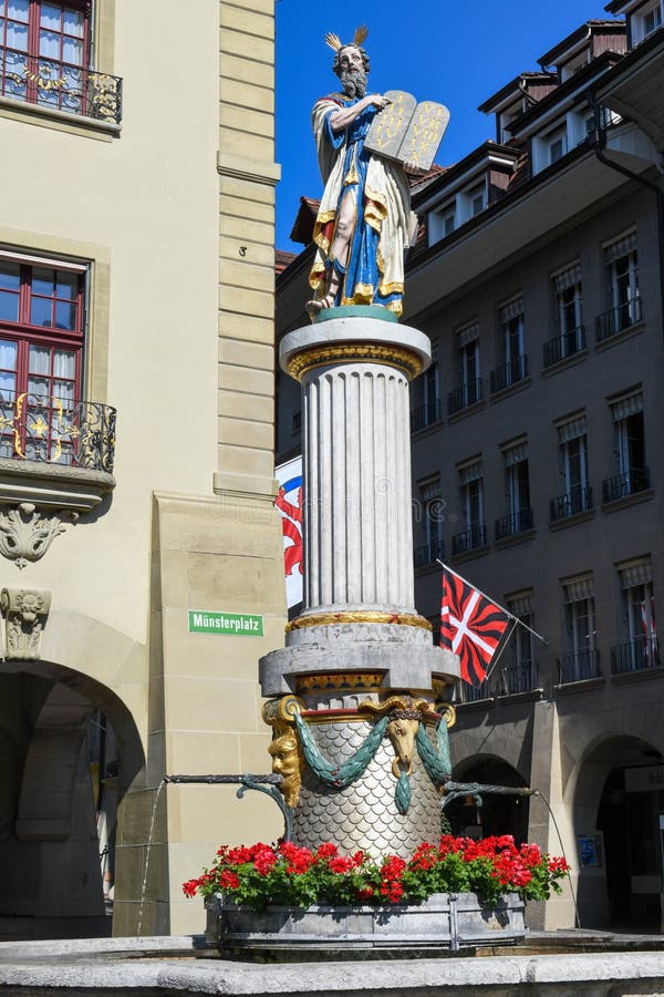 Statue of the Fountain at Bern on Switzerland Editorial Photography ...