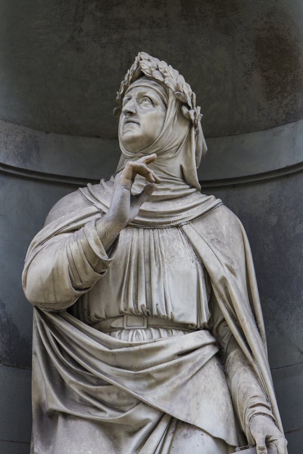 Statue of Francesco Petrarka in Florence Stock Photo - Image of ...