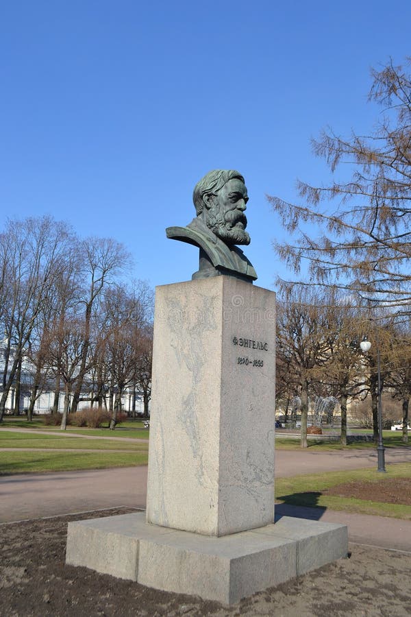 Statue of Friedrich Engels stock photo. Image of communism - 40332016