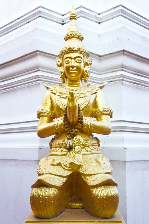 The Statue in Front of the Church Stock Photo - Image of scene ...