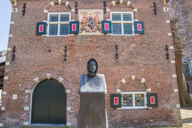 Statue in Front of the Weigh Building in Workum Editorial Image - Image ...
