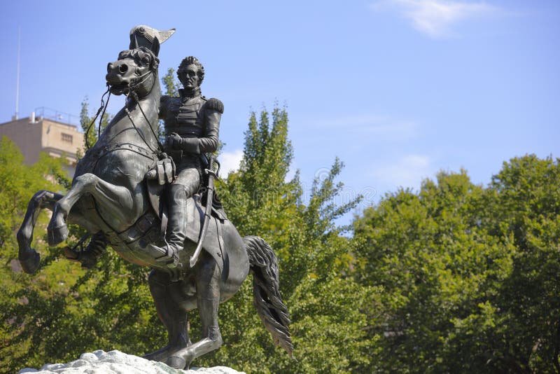 Statue of General Jackson Washington DC Stock Photo - Image of landmark ...