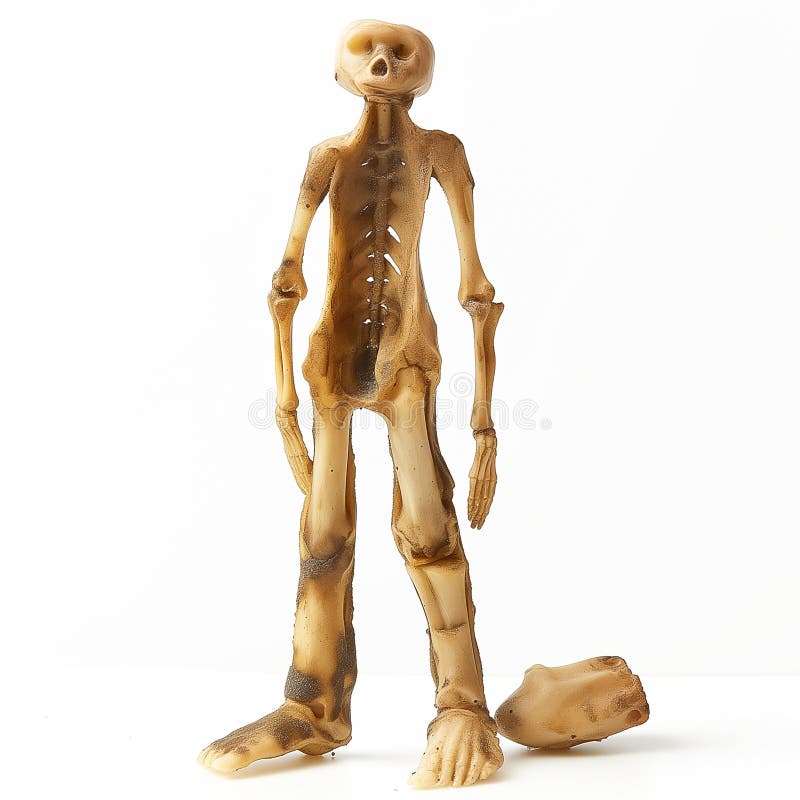 A Close Up of a Small Statue of a Person with a Broken Leg Stock ...