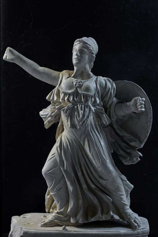 Statue of Goddess Athena, Athens, Greece Stock Photo - Image of history ...
