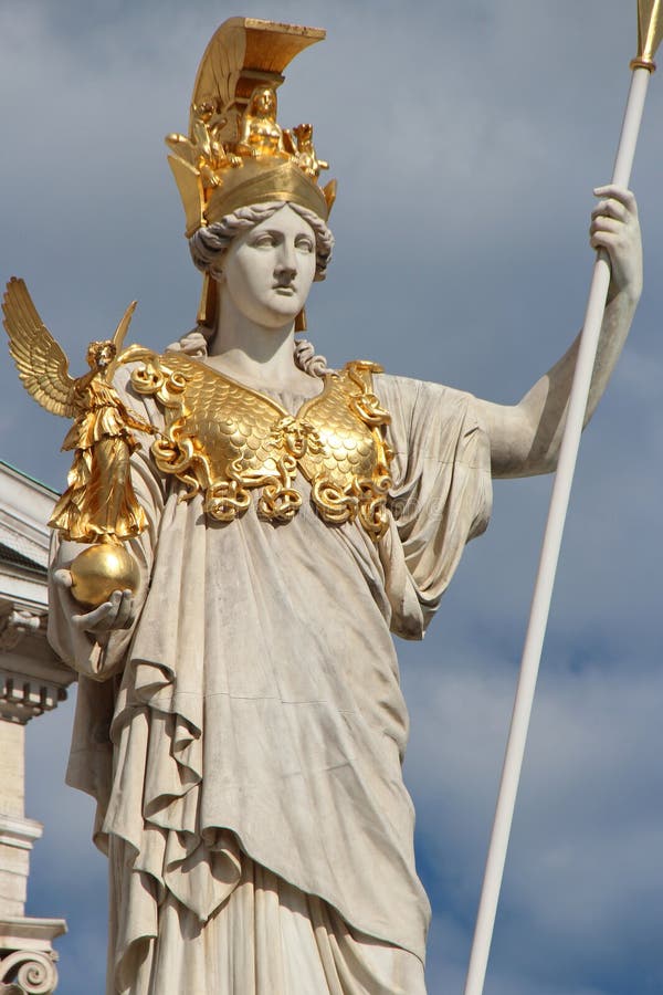Statue of Athena - Vienna - Austria Stock Image - Image of character ...