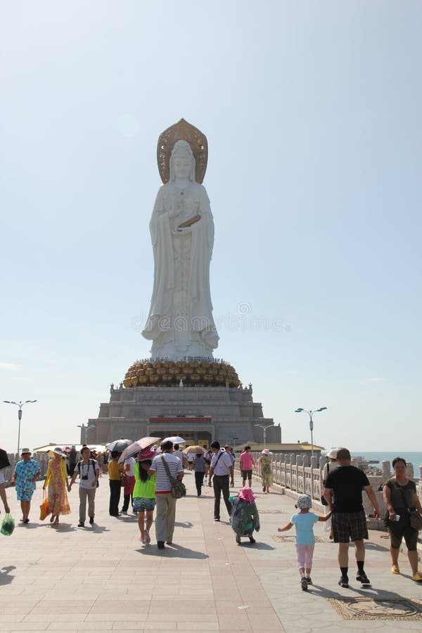 Statue of the Goddess of Guanyin on Hainan Editorial Stock Image ...