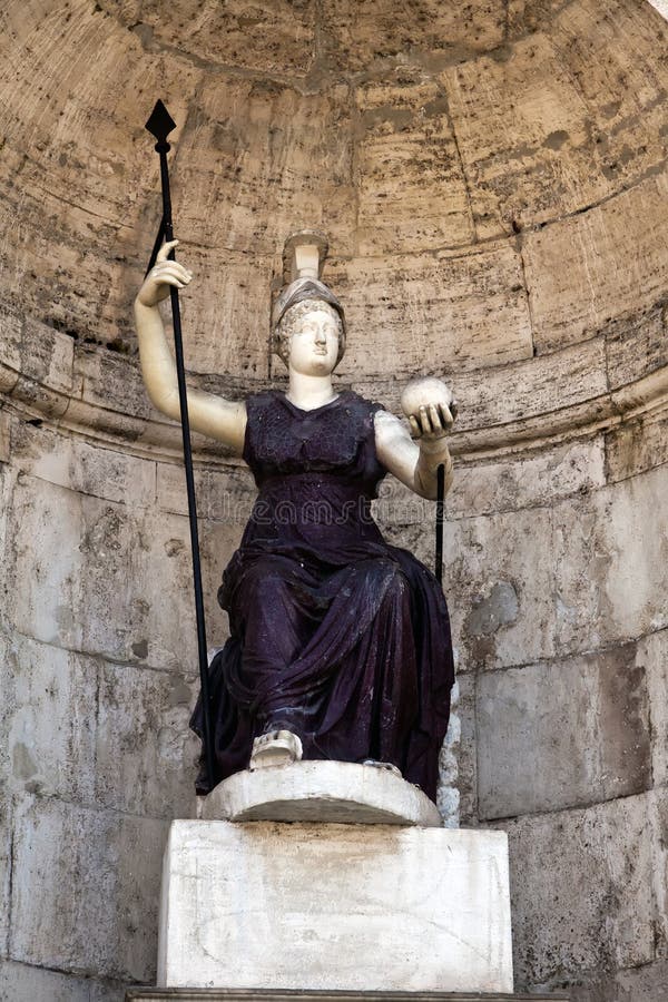 Statue of Goddess Rome stock photo. Image of marble, senatorio - 26678526