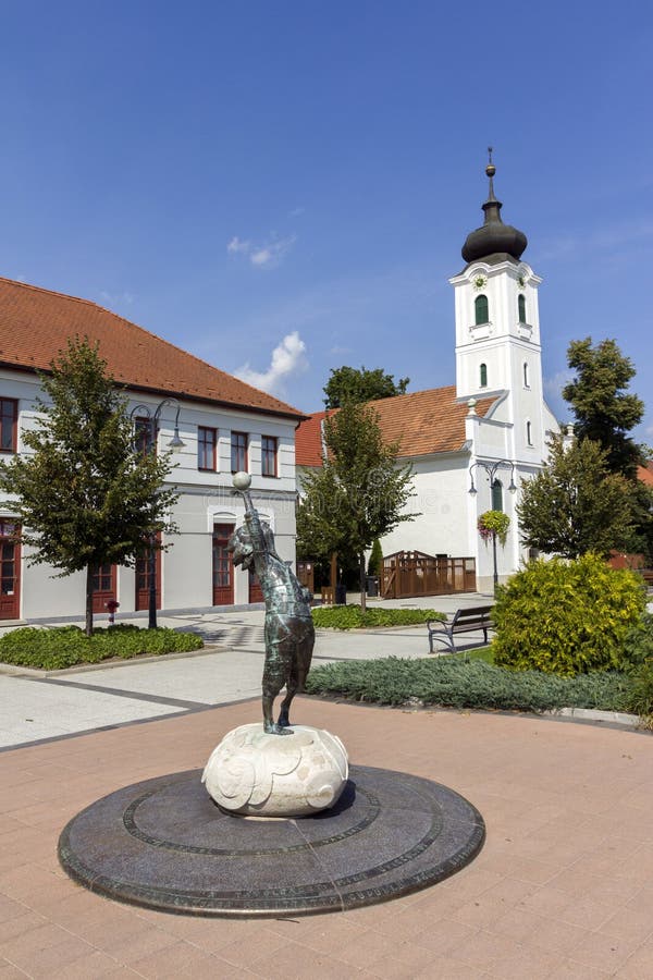Statue in Godollo stock image. Image of downtown, town - 99763087