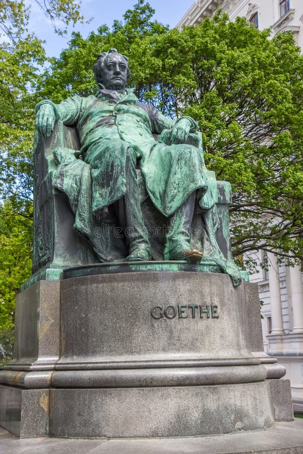 Statue of Goethe in Vienna editorial image. Image of german - 97978980