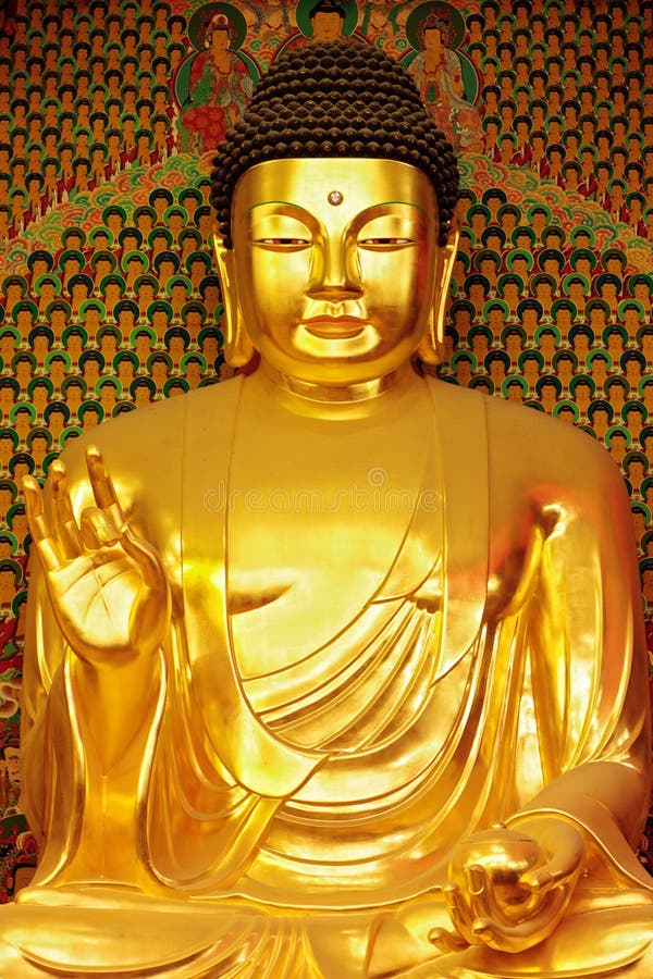 Statue of gold Buddha stock image. Image of buddhism - 24929225