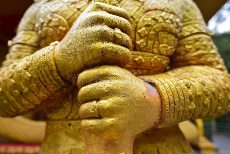 Statue of gold. stock image. Image of golden, temple - 67617795