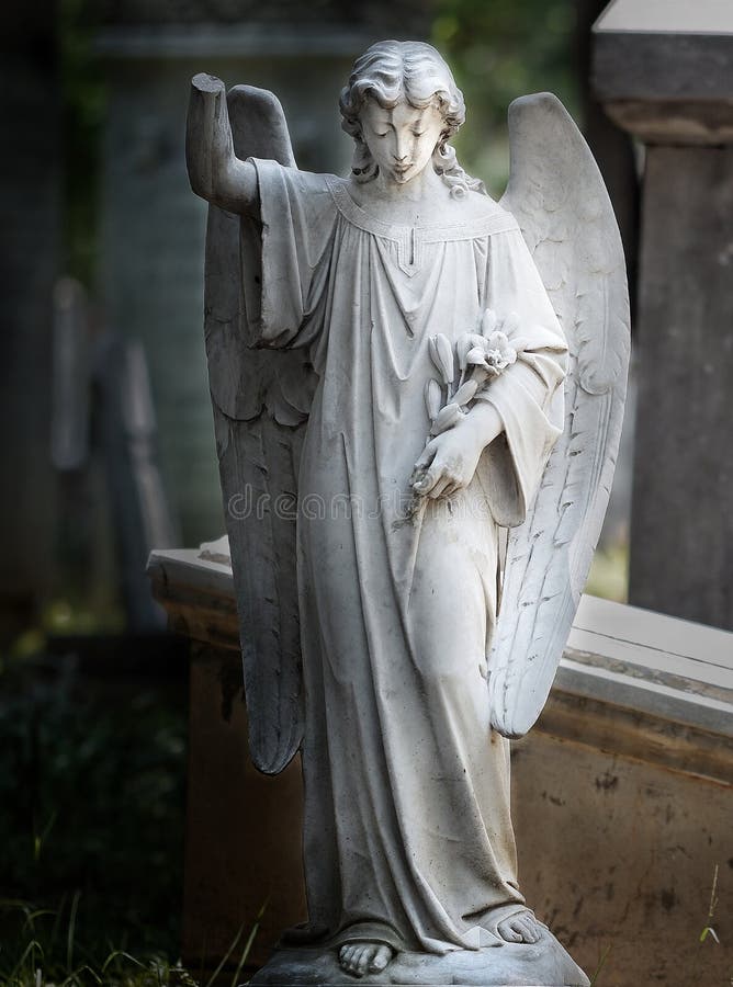 Statue Graveyard Old Ancient Amazing Stock Photo - Image of ancient ...