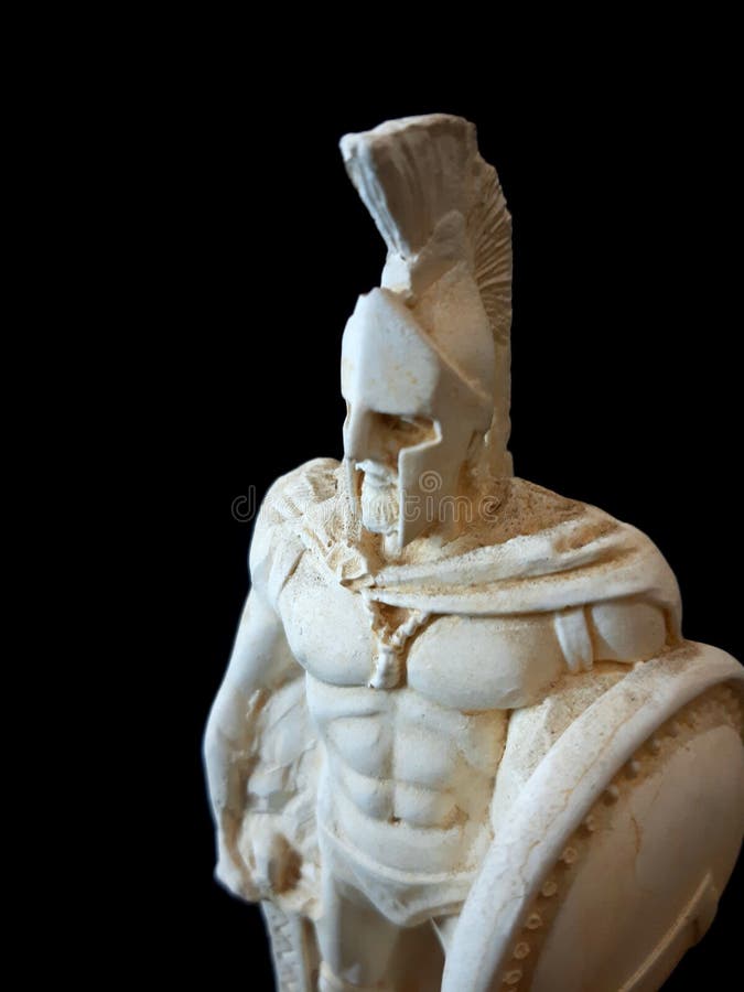 Statue for a Greek knight editorial stock photo. Illustration of ...