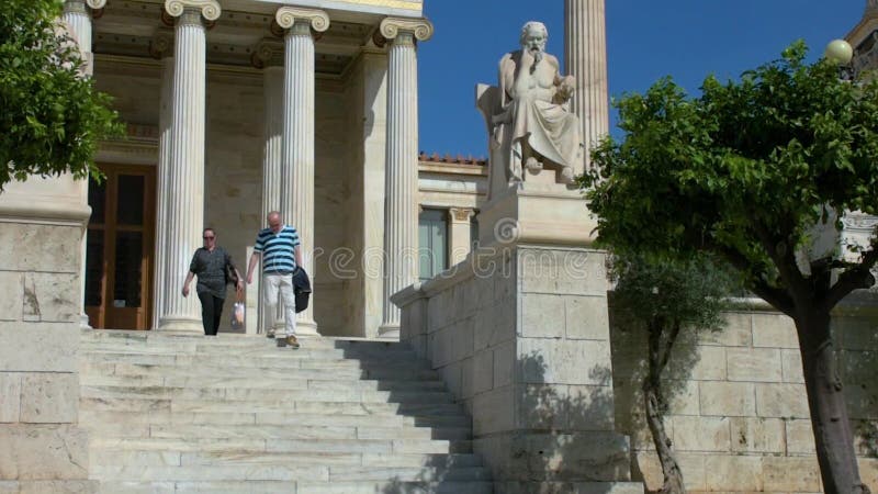 Statue of the Greek Philosopher Socrates Stock Footage - Video of ...