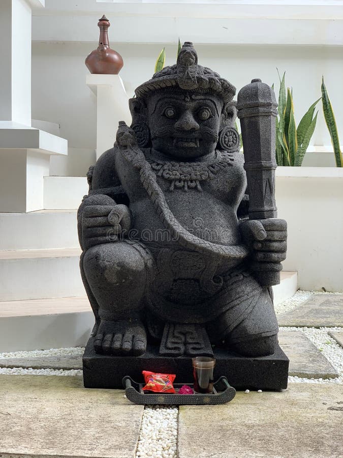 A Statue of Gupala or Entrance Guard in Java, Indonesia Stock Photo ...