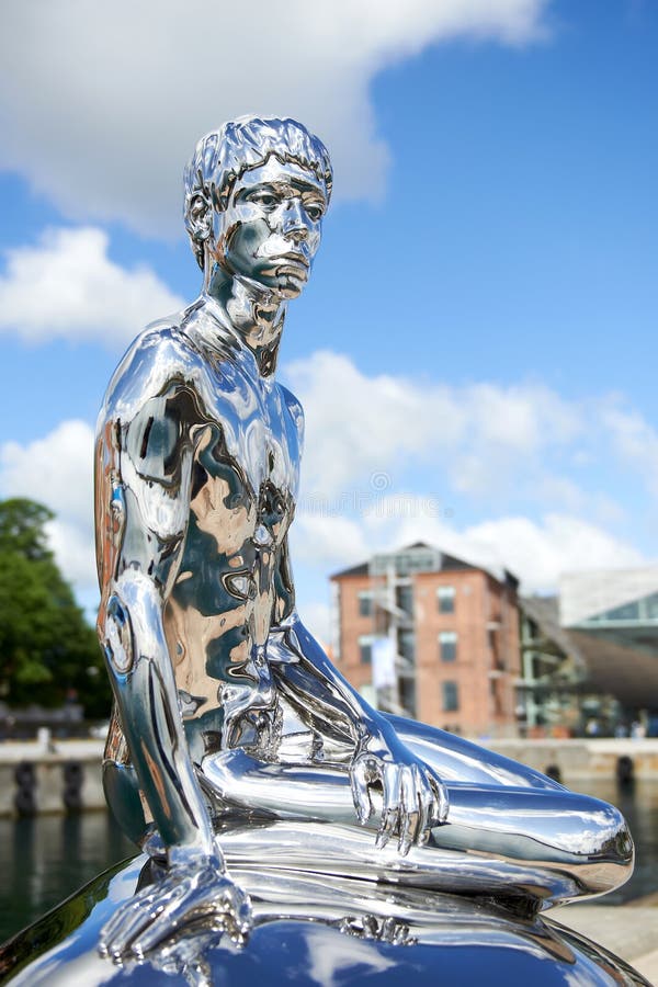 The statue HAN, Denmark stock image. Image of attraction - 30600921