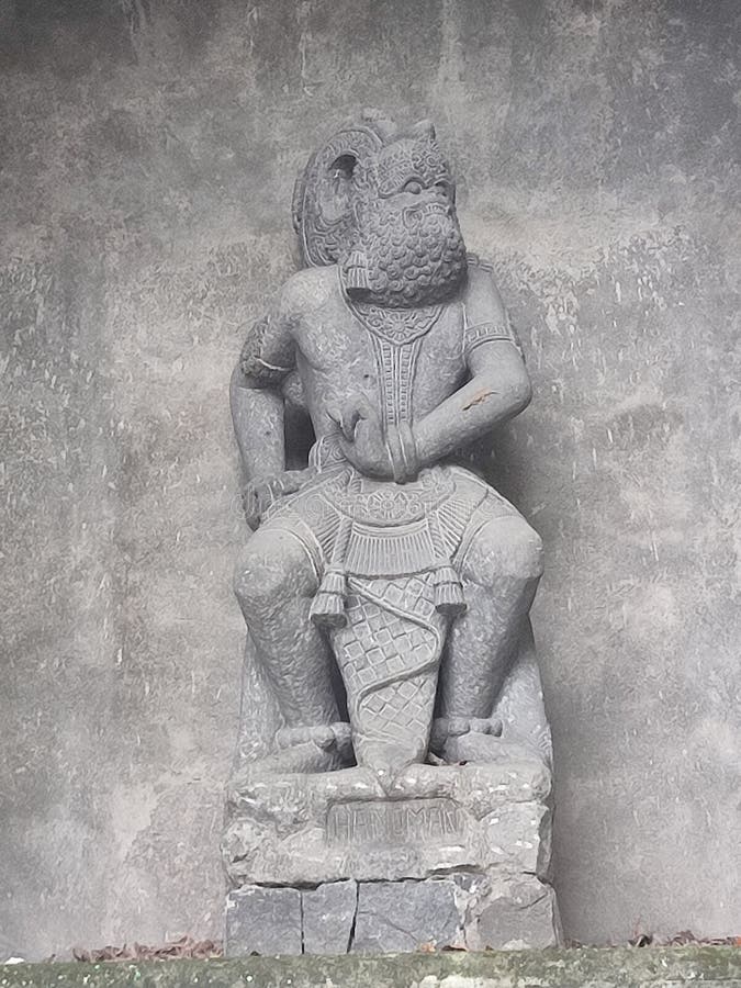 Statue of Hanoman on the Hidden Wall Editorial Photography - Image of ...