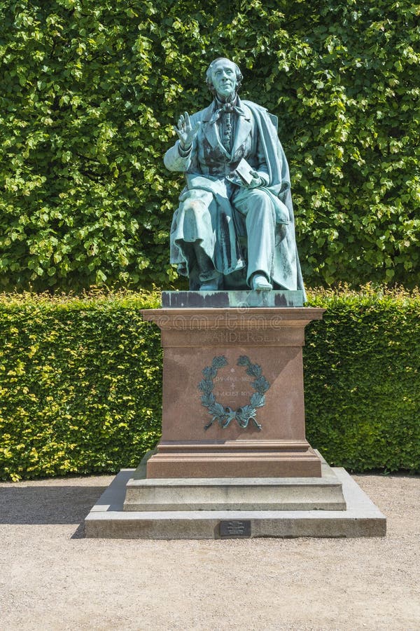 The Statue of Hans Christian Andersen in Copenhagen Stock Image - Image ...