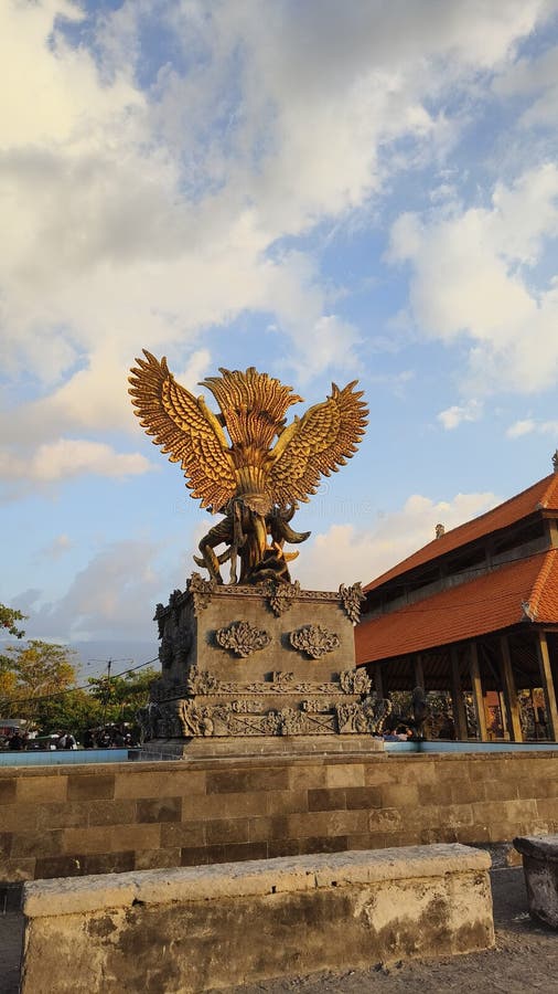 The Statue on Happy Beach Seen from Behind Stock Image - Image of tower ...