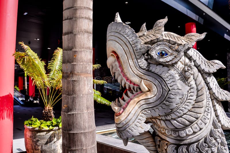 The Statue Has a Menacing Look and he is Ready To Attack Stock Image ...