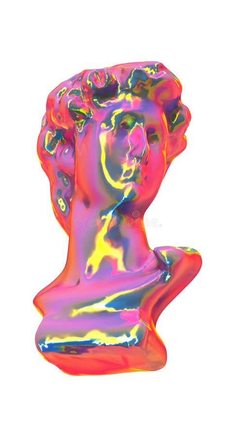 Statue of the Head of David. David Sculpture and Hologram Stylish ...