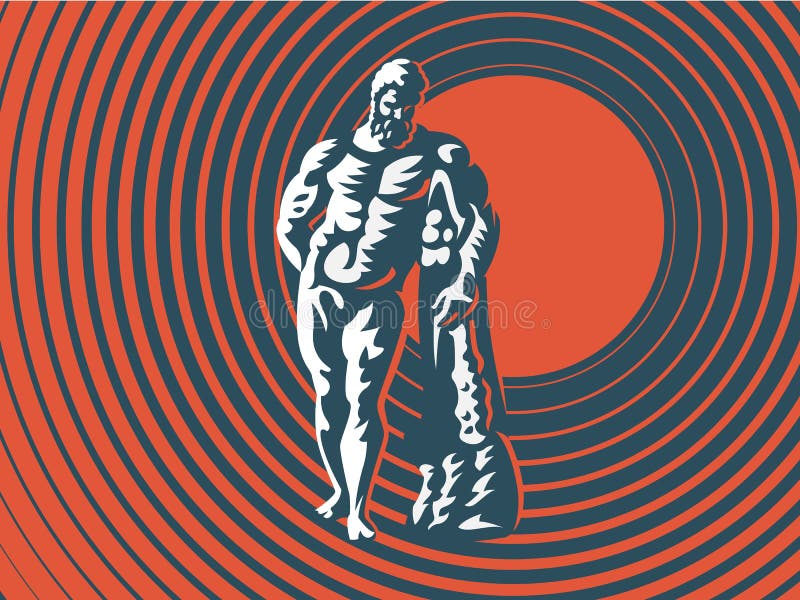 The Statue of Hercules. Vector Illustration. Stock Vector ...