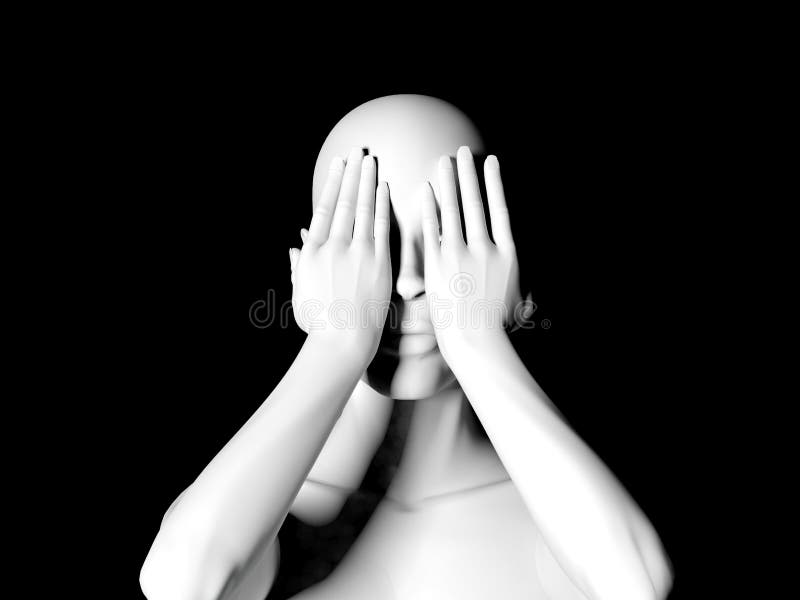 Statue Hiding Eyes Stock Illustrations – 3 Statue Hiding Eyes Stock ...