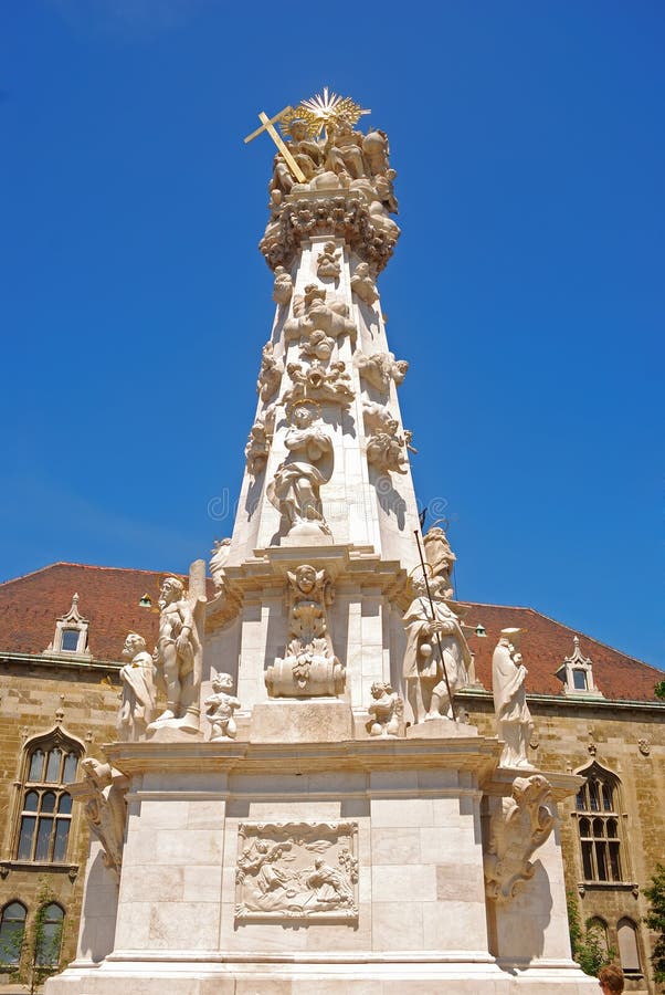 Statue of the Holy Trinity, Budapest, Hungary Stock Image - Image of ...