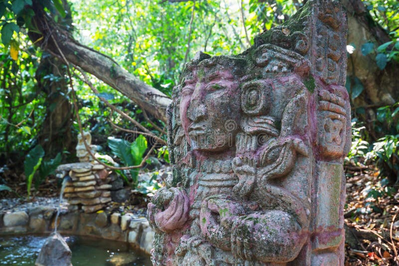 Statue in Honduras stock image. Image of ancient, forest - 278746885