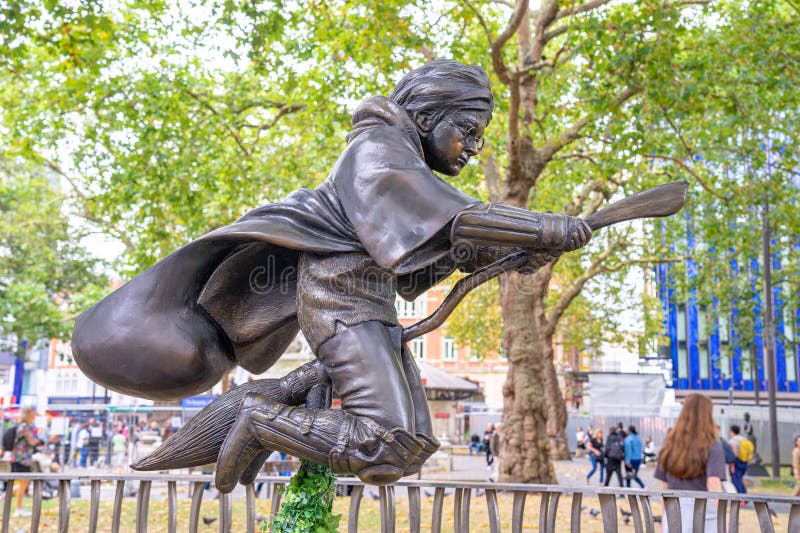 Statue in Honor of the Wizard Harry Potter in a Park in Central London ...