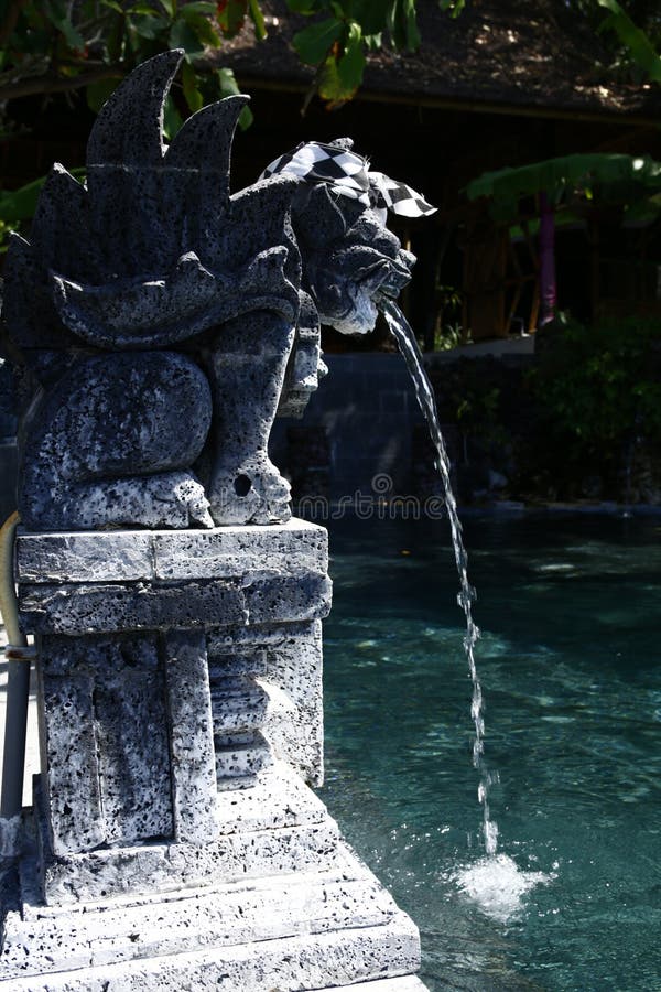 Statue at hot springs stock image. Image of fountain - 84364849