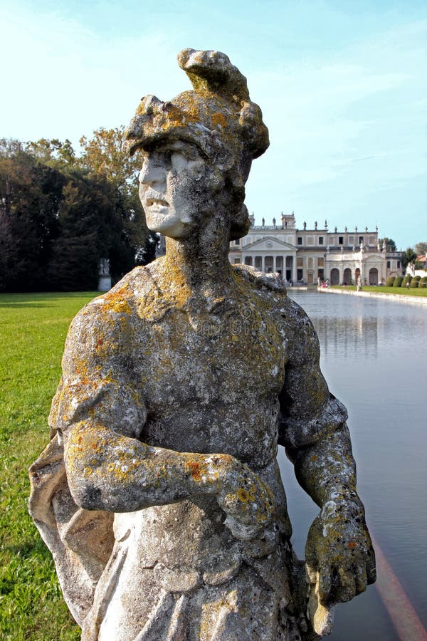 Statue in the Huge Park of Villa Pisani, Italy Stock Image - Image of ...