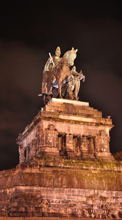 Statue of Imperator Wilhelm Stock Photo - Image of overview, junction ...