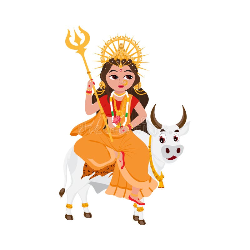 Navratri Shailputri Stock Illustrations – 29 Navratri Shailputri Stock ...